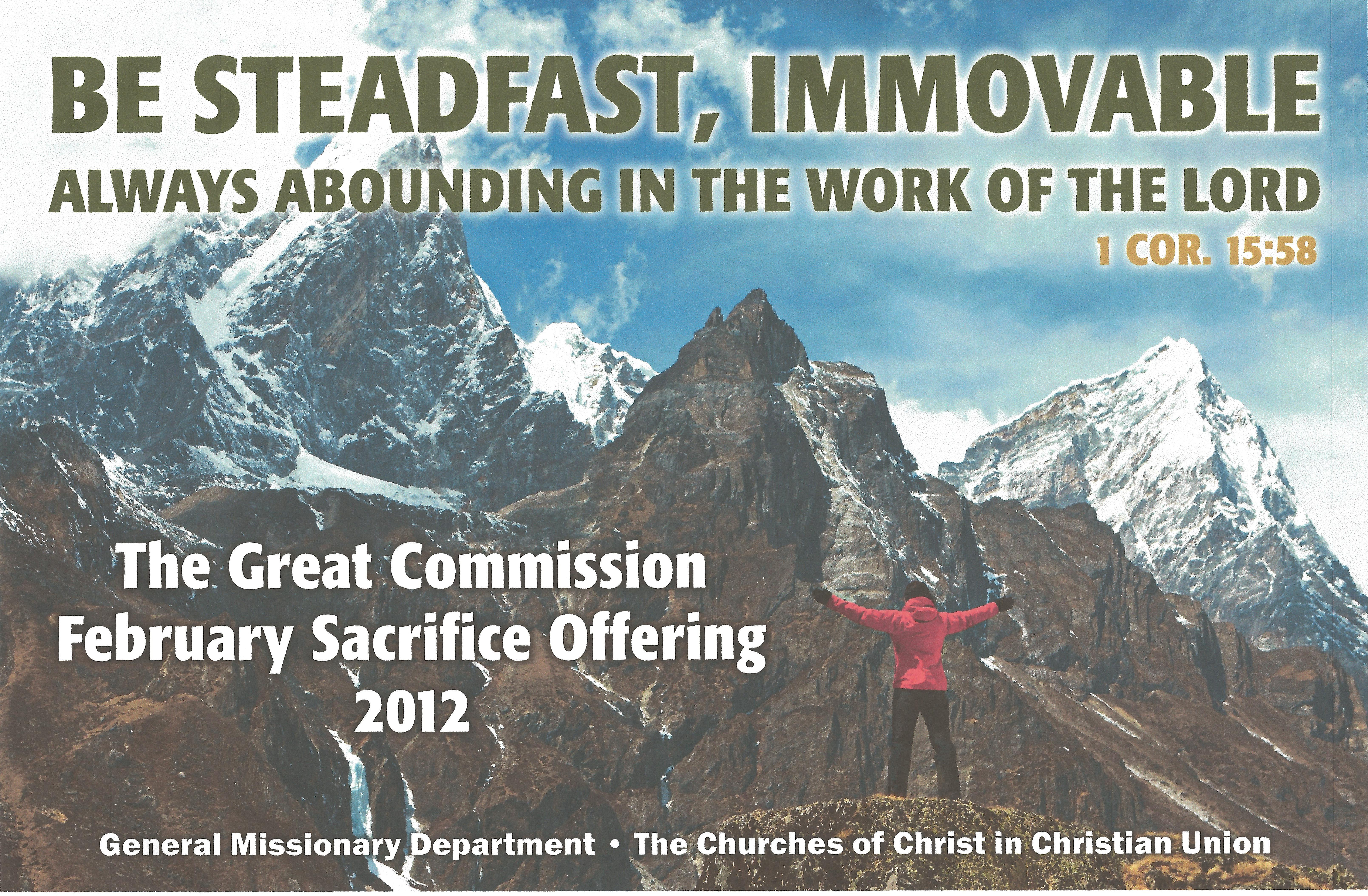Great Commission/February Sacrifice Offering - Churches of Christ in ...